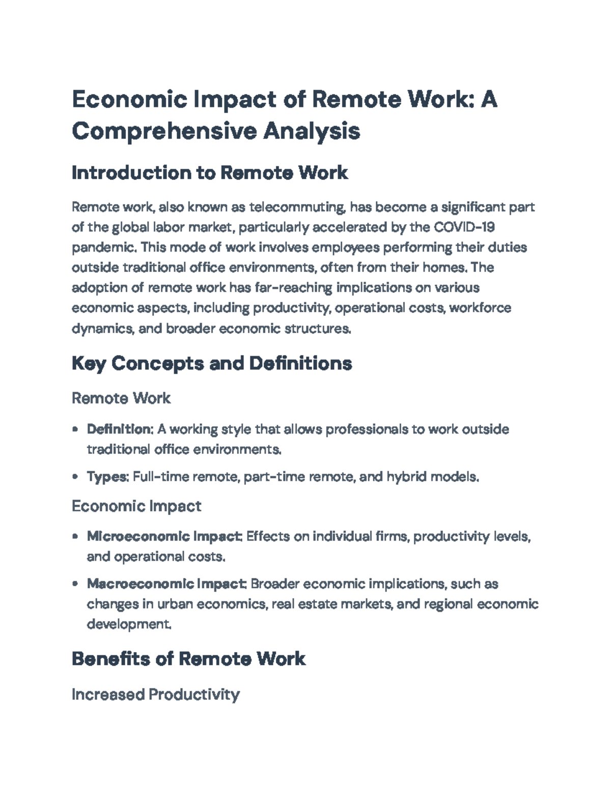 Economic Impact of Remote Work: Comprehensive Analysis and Trends ...