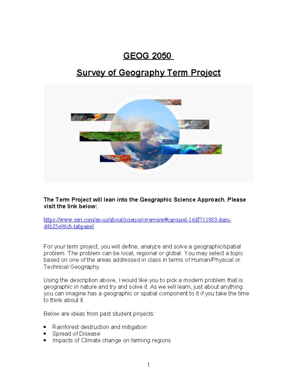 GEOG 2050 Term Project: Solving Geographic Problems - Studocu