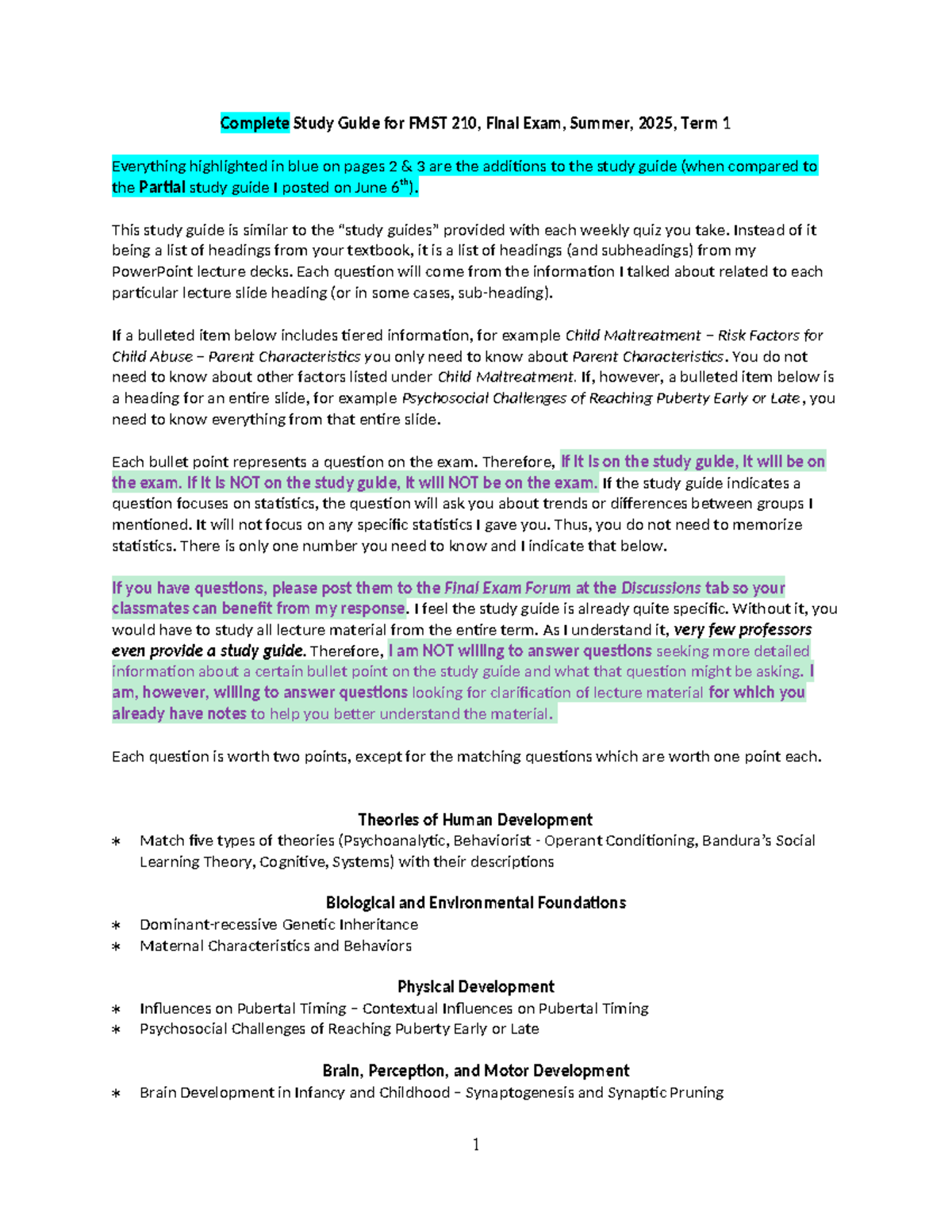 FMST 210 Final Exam Complete Study Guide, Summer 2025 - Studocu