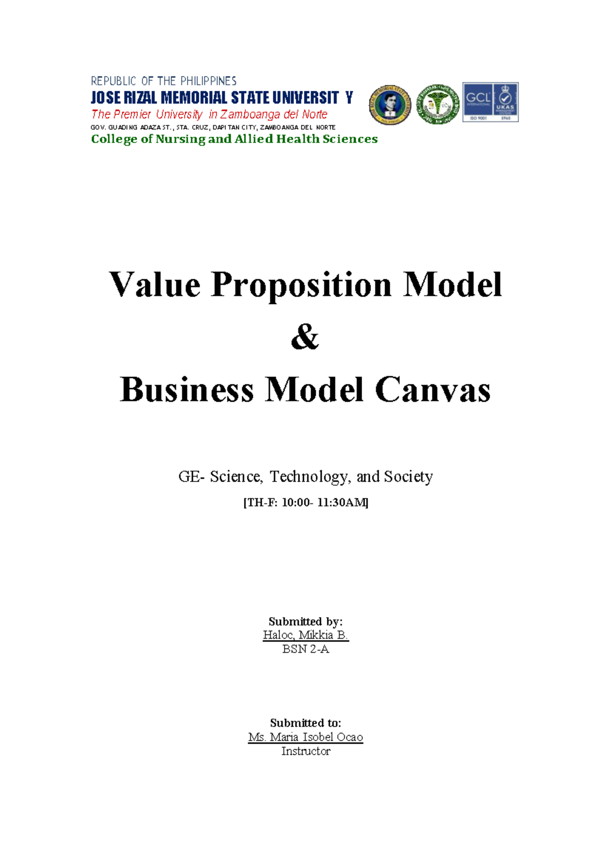 Maternal Mental Health Support System: A Business Model Canvas (STS ...