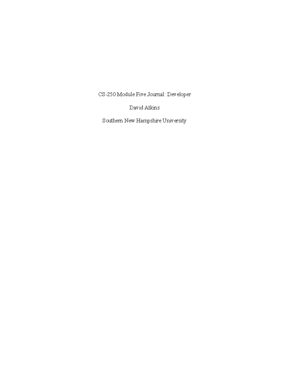 CS-250 Module 5 Journal: Agile Development Insights - Studocu