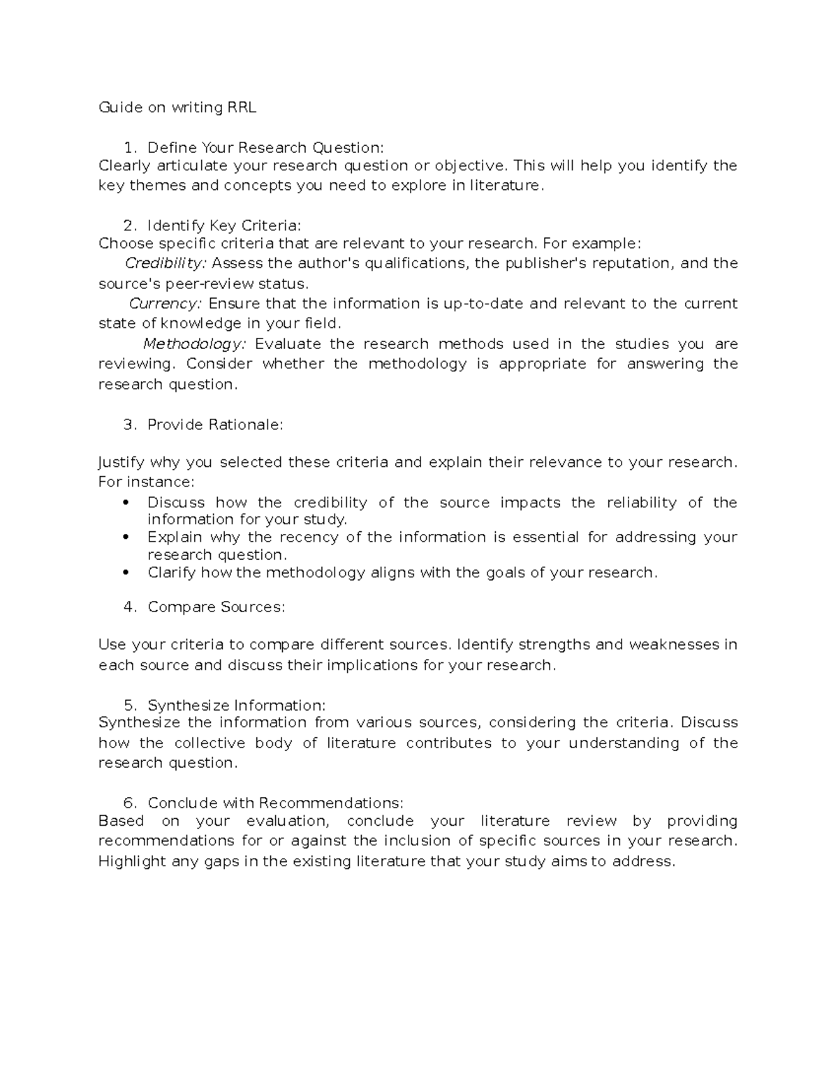 RRL Writing Guide: Crafting Engaging Introductory Paragraphs - Studocu