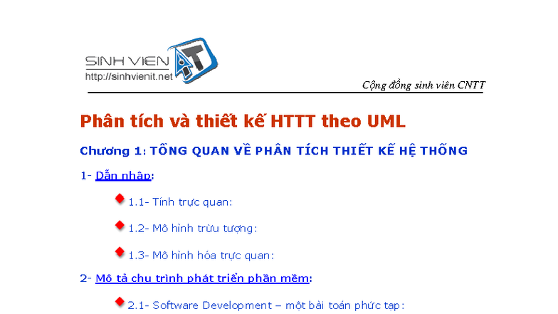 Phân Tích Hệ Thống Thông Tin Bằng UML - E-Learning - Studocu
