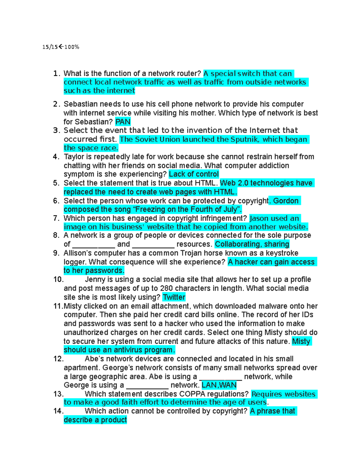 Introduction to Technology Unit 3 Milestone 3 Practice Questions - Studocu