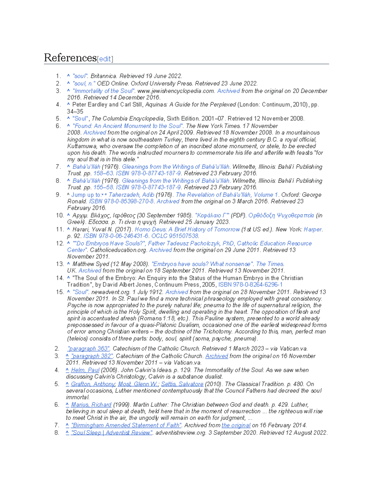 Reference 3 - Comprehensive sources on the concept of the soul - Studocu