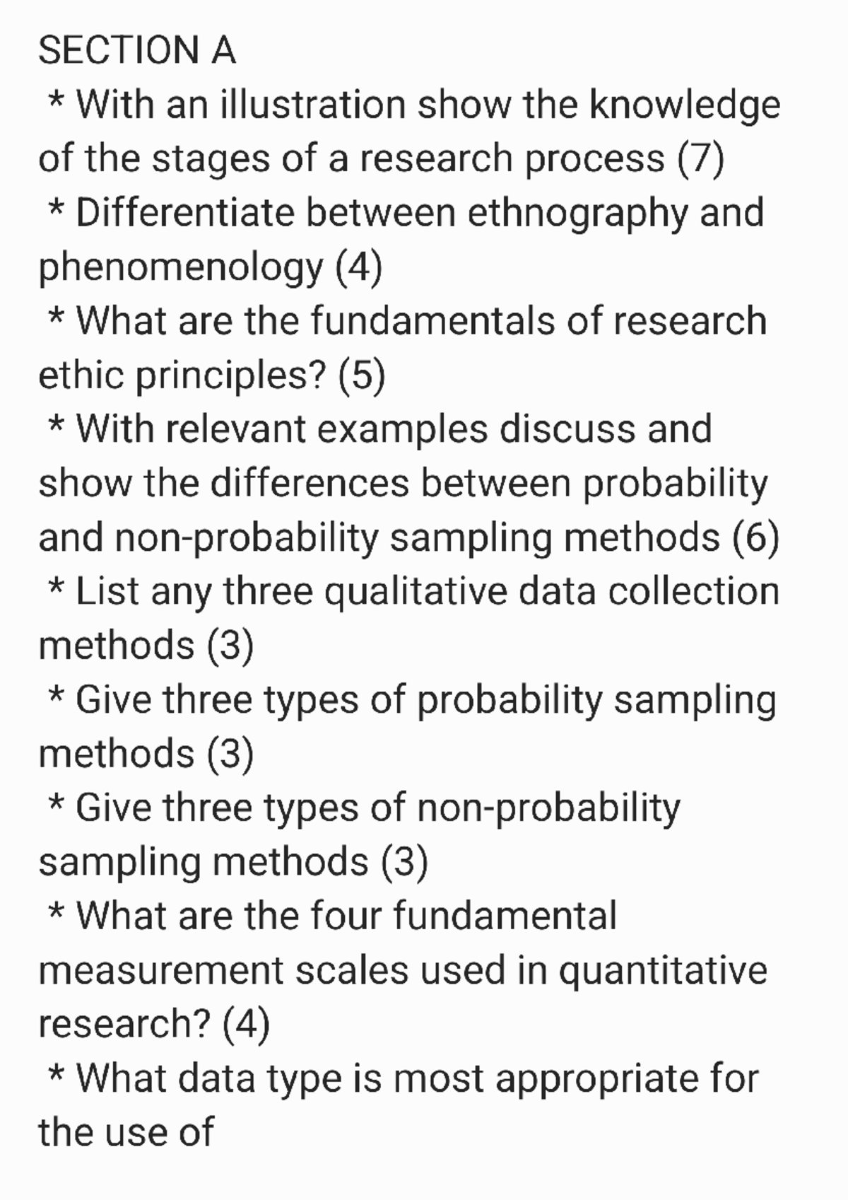 GEO 2024 JUNE - Research Methodology Question Paper Analysis - Studocu