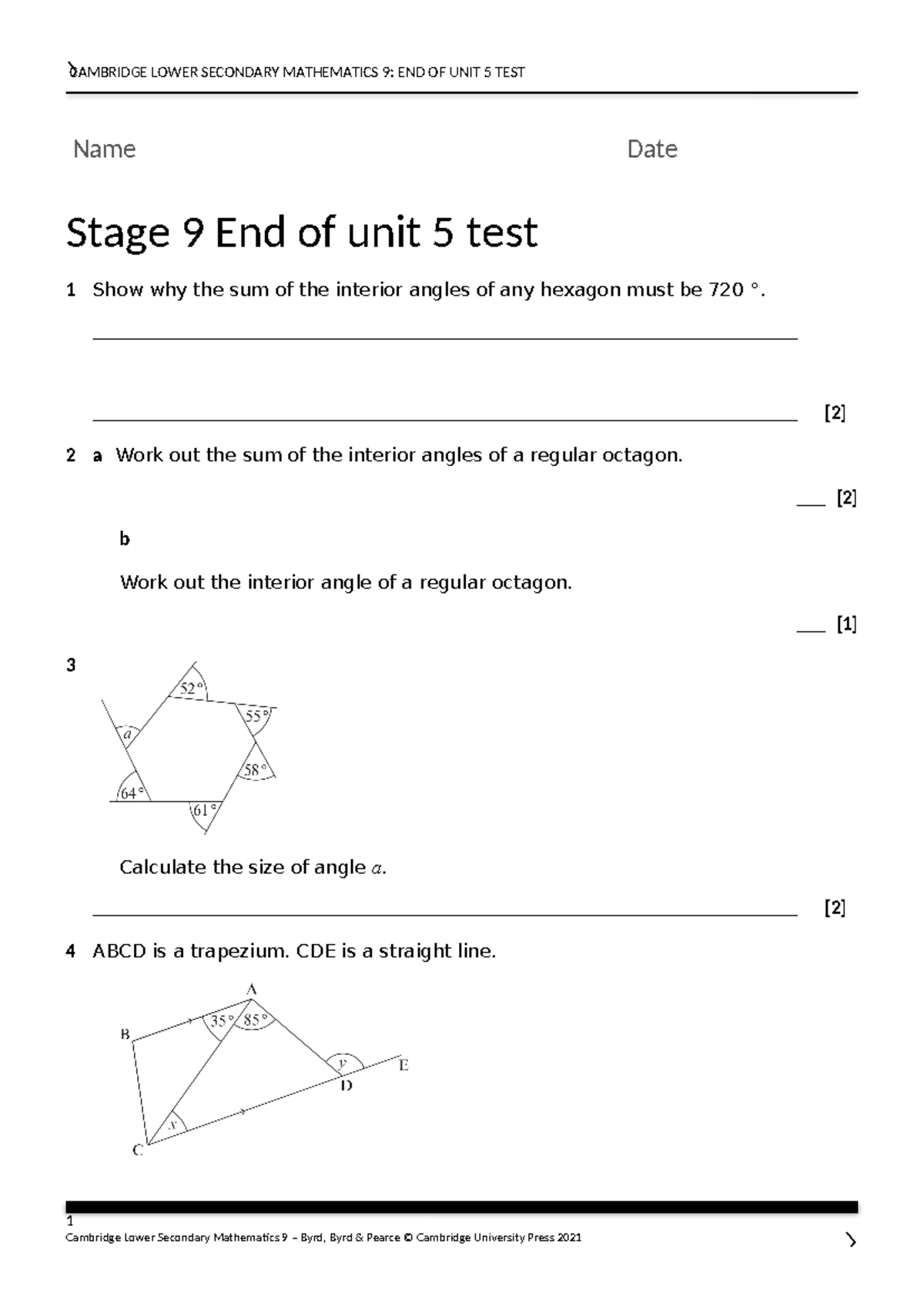 Mathematics Paper 2 (0862) - Cambridge Lower Secondary Checkpoint 2025 ...