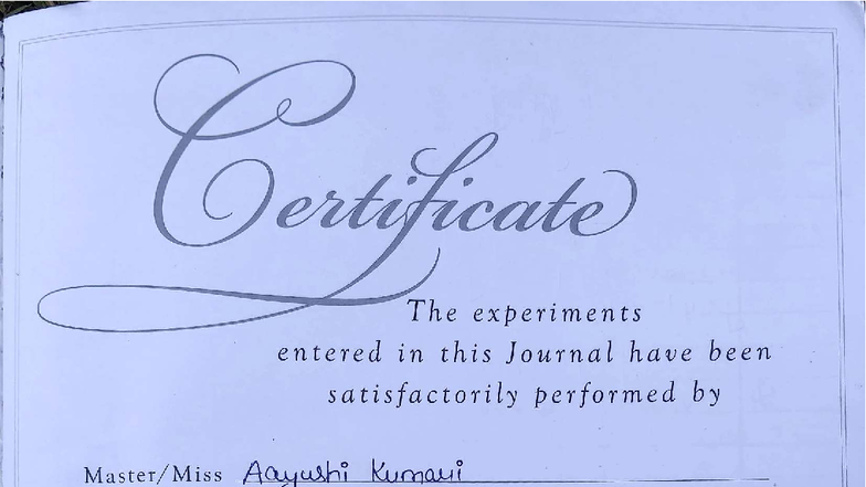 Physics Practical Journal: Experiments and Observations for Class XII ...