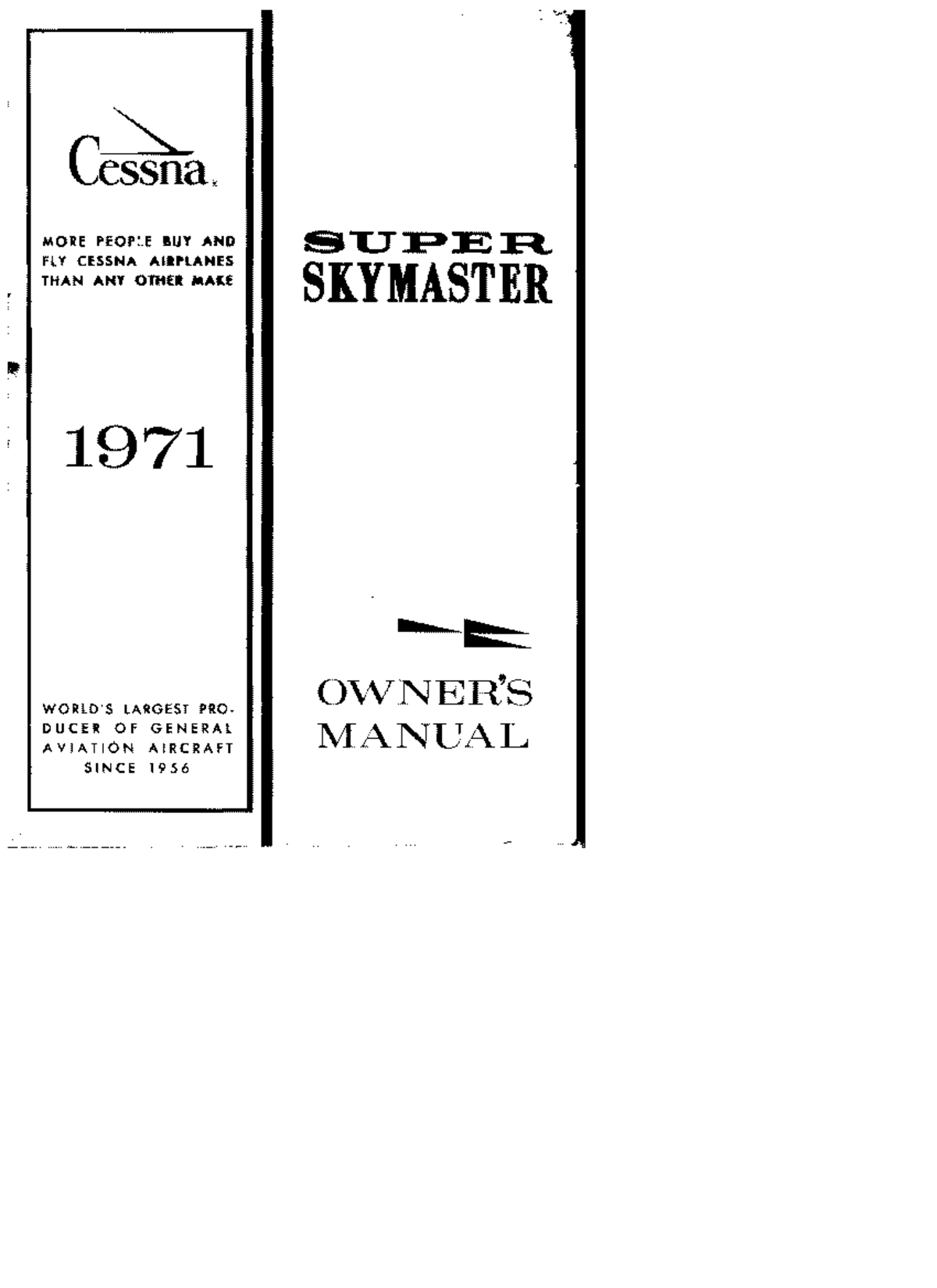 Cessna 1971 Super Skymaster 337 Pilot Operating Handbook (POH) - Studocu