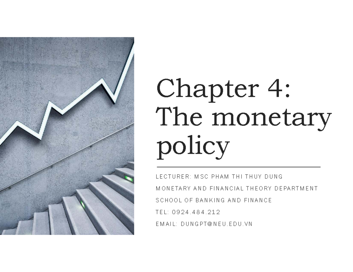 Chapter 4: Monetary Policy Overview - M&F Theory Course Notes - Studocu