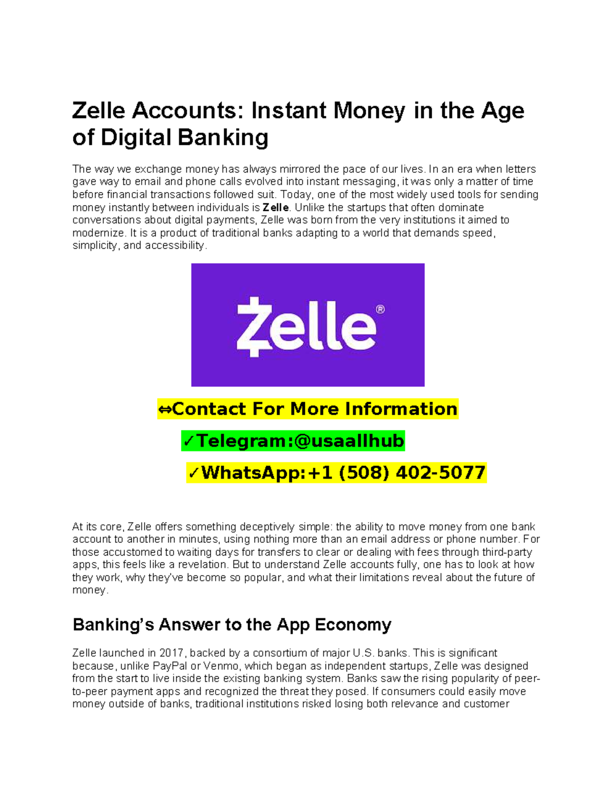 Zelle Accounts: Instant Money Transfers in Digital Banking - Studocu
