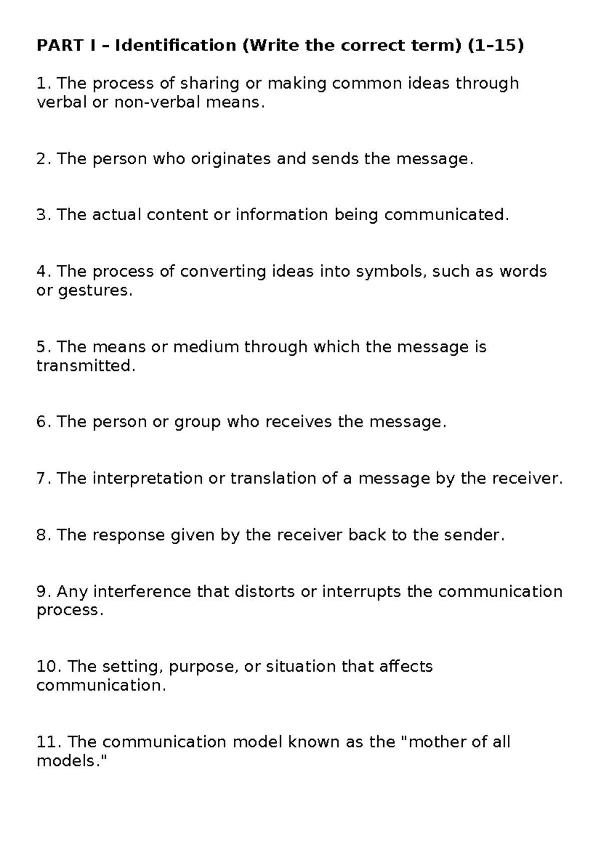 Moving Quiz - Q1 W2 Lesson in Oral Comm (SHS) - Studocu
