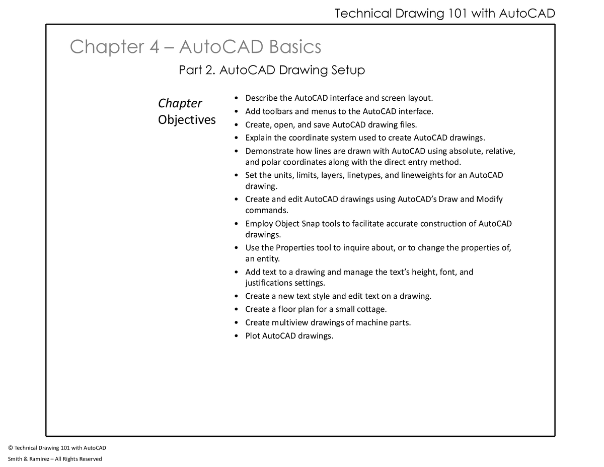 Technical Drawing 101 (TDA 101) - Chapter 4: AutoCAD Basics - Studocu