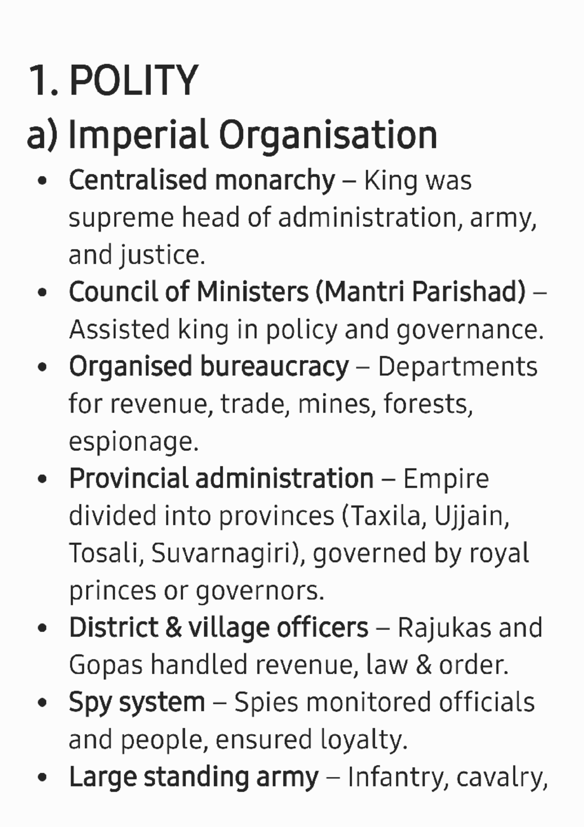 POLITY & ECONOMY NOTES (251015) - MAURYAN EMPIRE OVERVIEW - Studocu