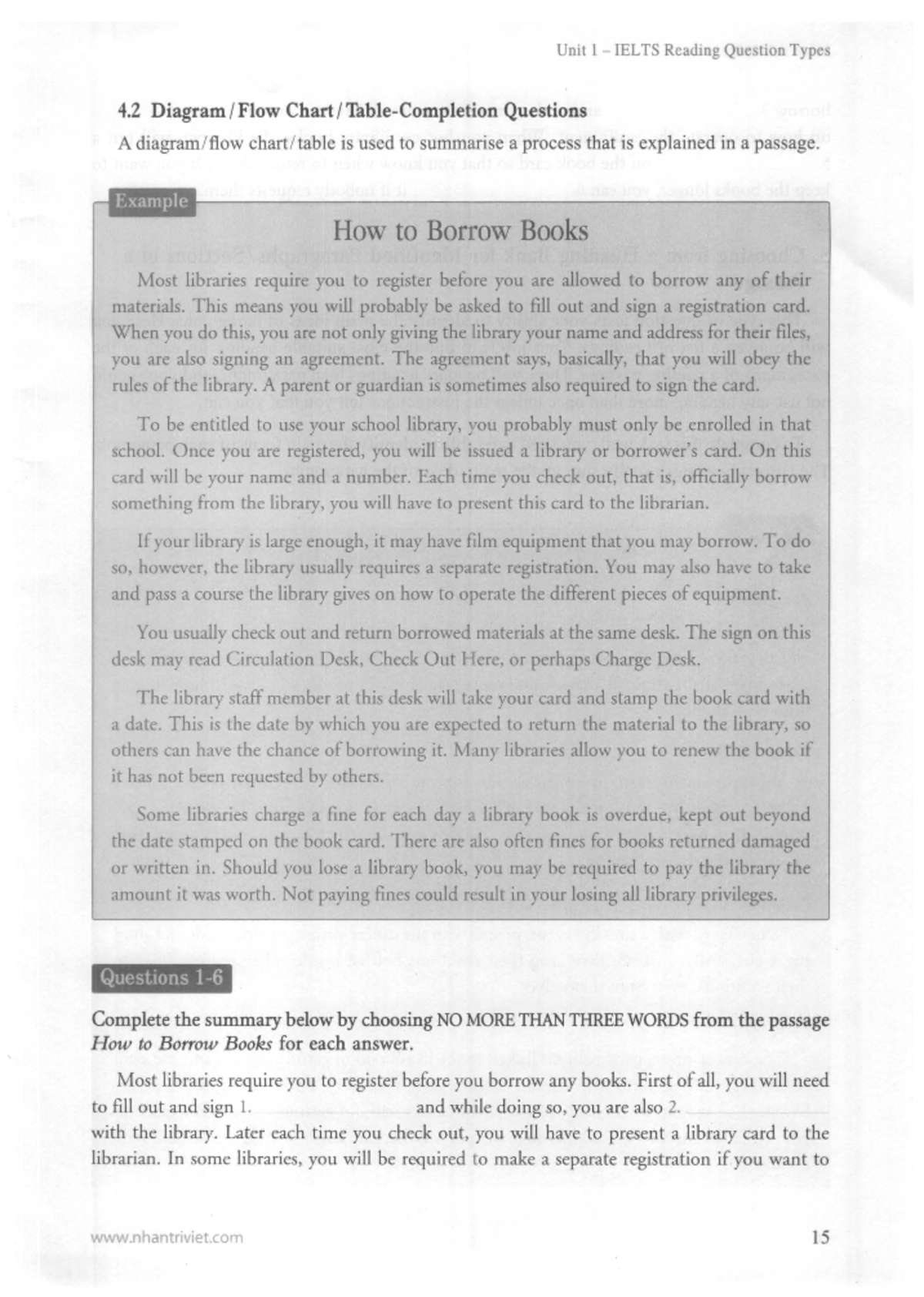 Basic Ielts Reading - Unit 1 - IELTS Reading Question Types 4 Diagram I ...