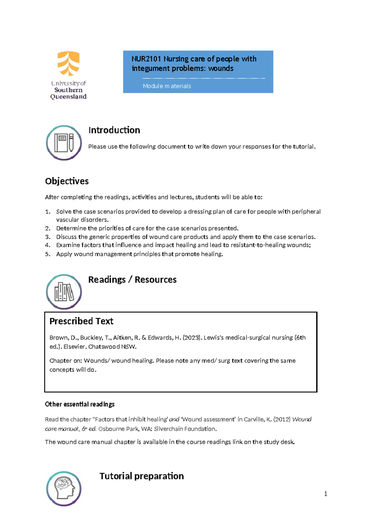 NUR2101 Burns Management: Exemplar Answer Guide for Tutorials - Studocu