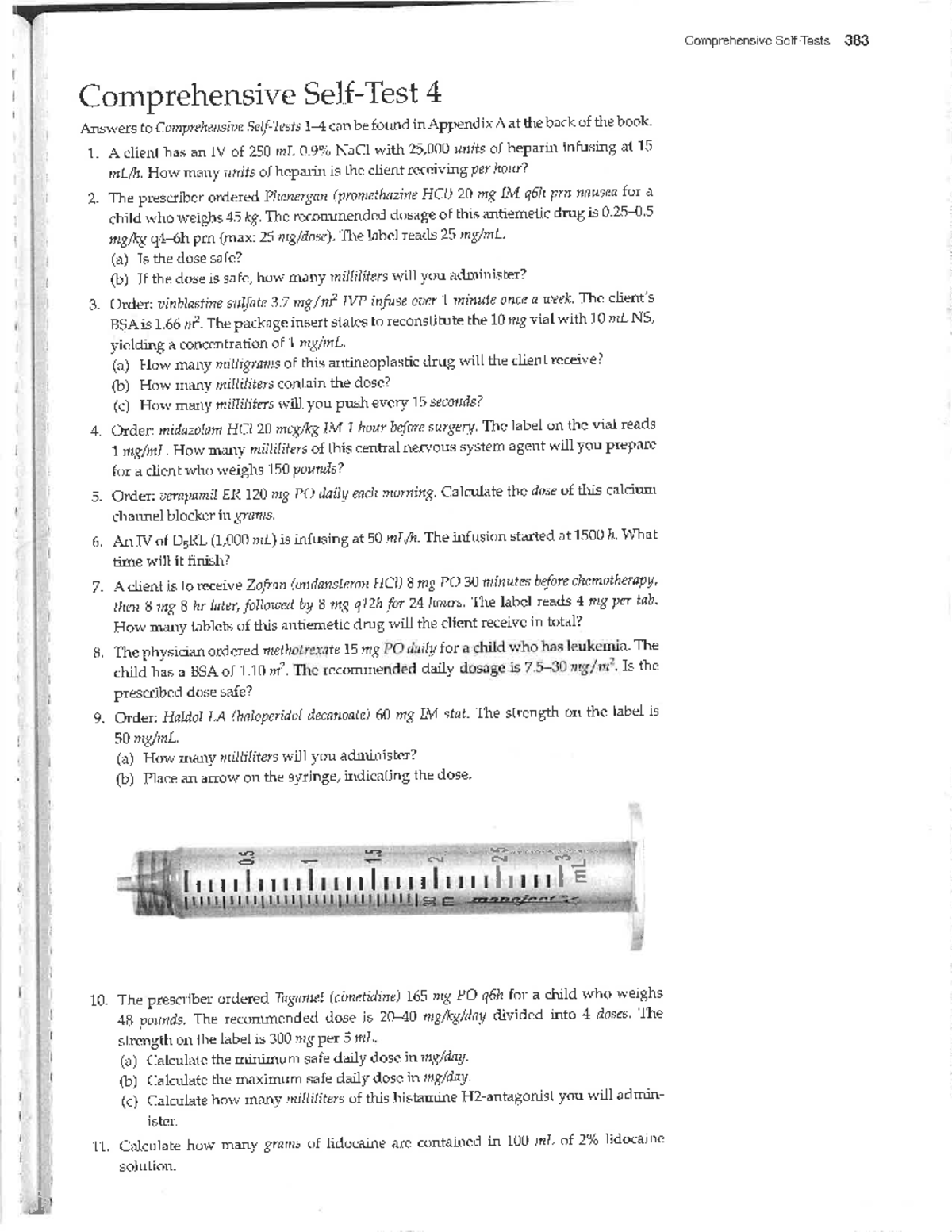 Text comprehensive self test 4 - Comprehensive 383 Comprehensive 4 ...