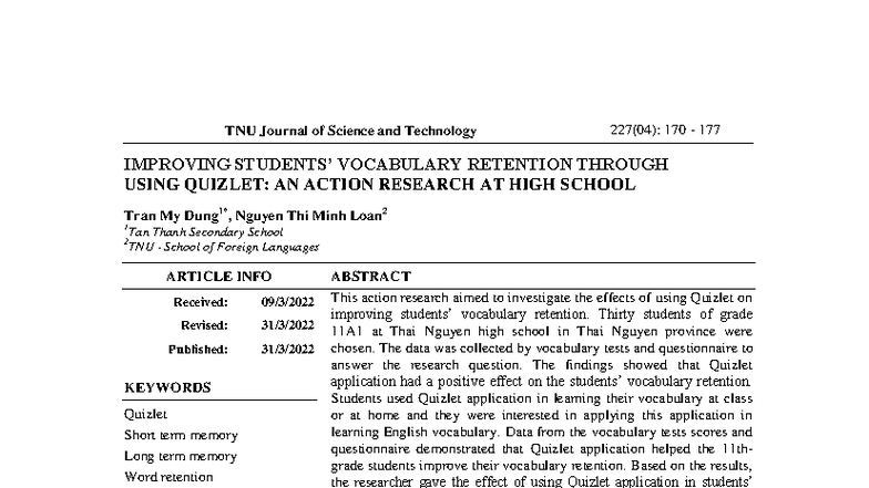 TNU 227(04): Enhancing Vocabulary Retention via Quizlet in High School ...