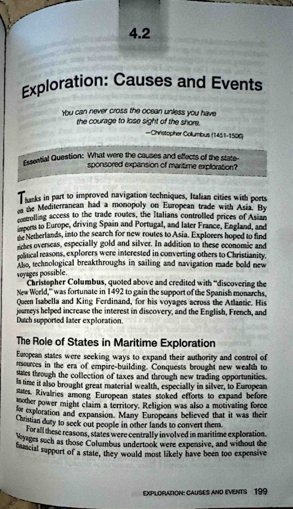 Exploration: Causes and Events of Maritime Expansion (HIST 204) - Studocu