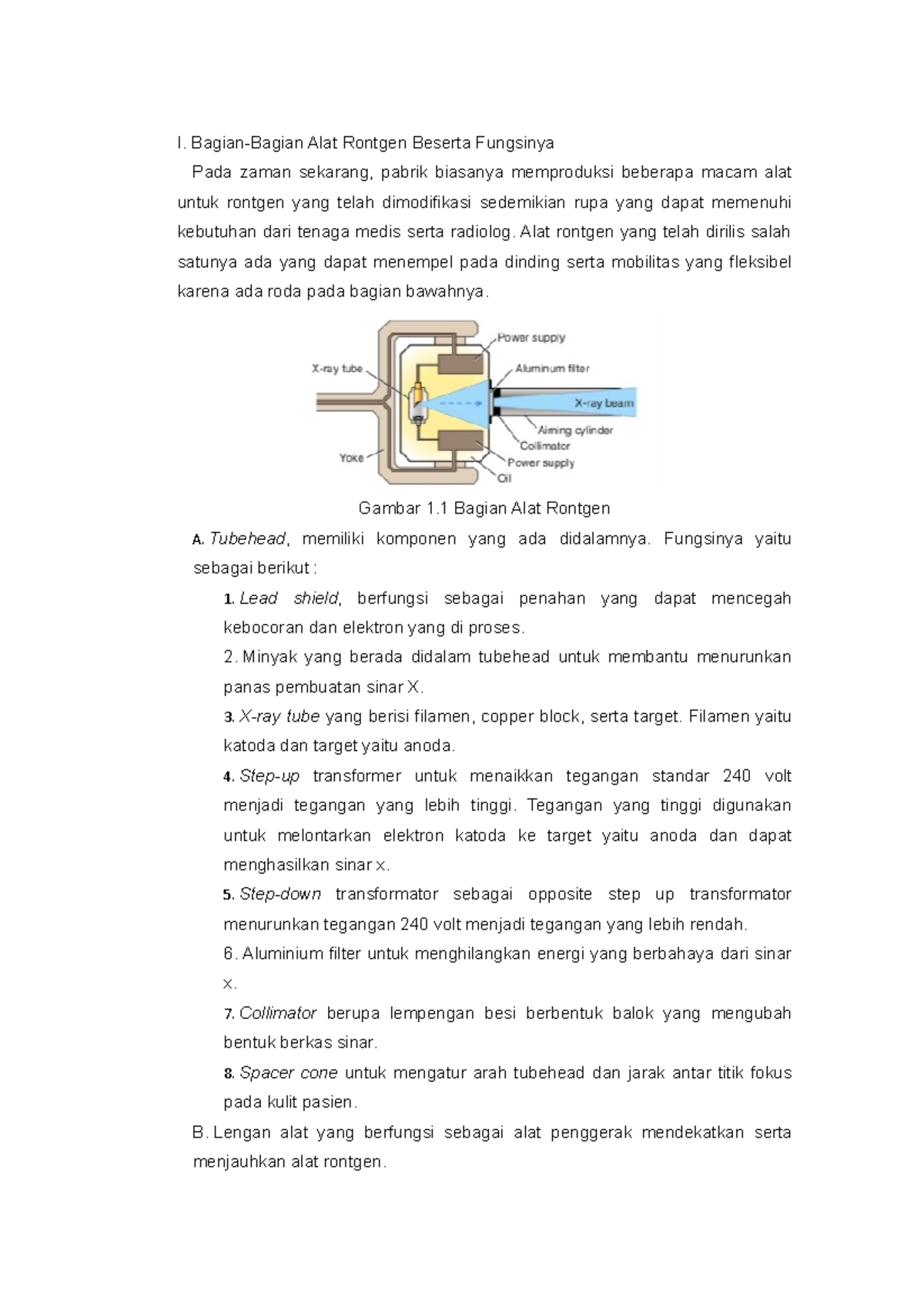 Dentistry - Proses radiografi - I. Bagian-Bagian Alat Rontgen Beserta ...