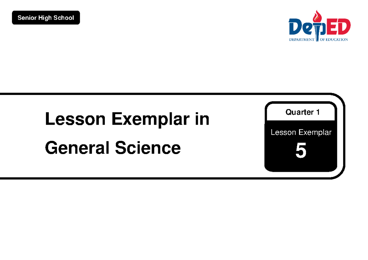SHS GS Q1 LE5 - Lesson Exemplar on Fluid Pressure and Hydraulics - Studocu
