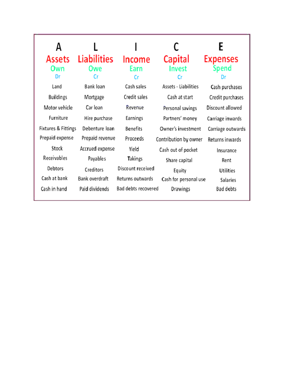 Alice - Accounting Principles: Assets, Liabilities & Capital - Studocu