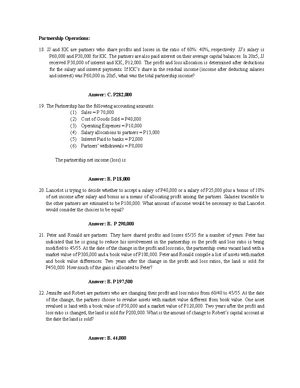 Accounting Partnership Operation -Salary, Bonus, Interest ...