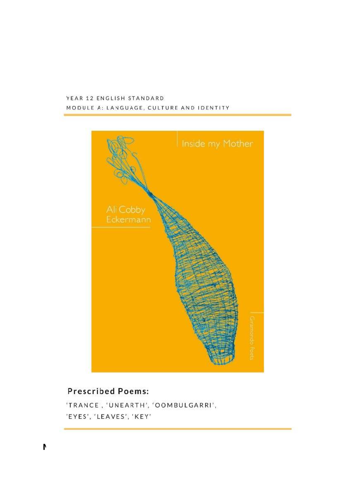 Module A: Exploring Identity in "Inside My Mother" by Ali Cobby Eckermann - Studocu