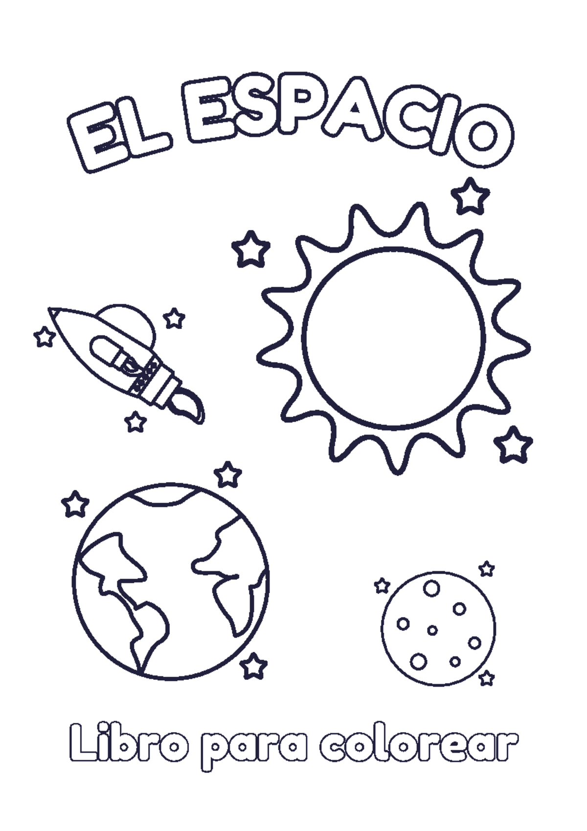 Libro para Colorear Espacio Planetas - Documento A4 - Studocu