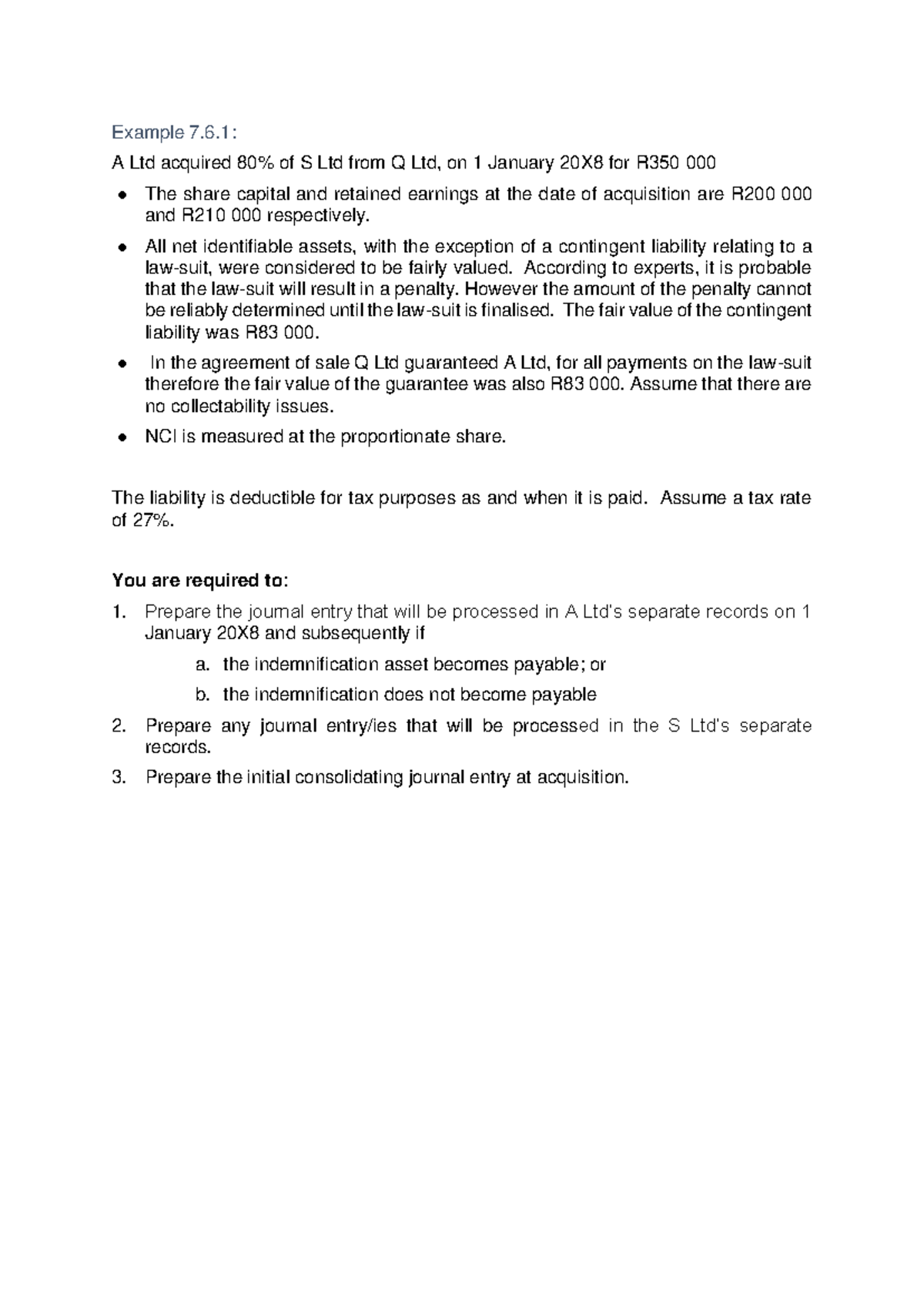 Consolidated Accounting Examples and Journal Entries for Week 3 - Studocu