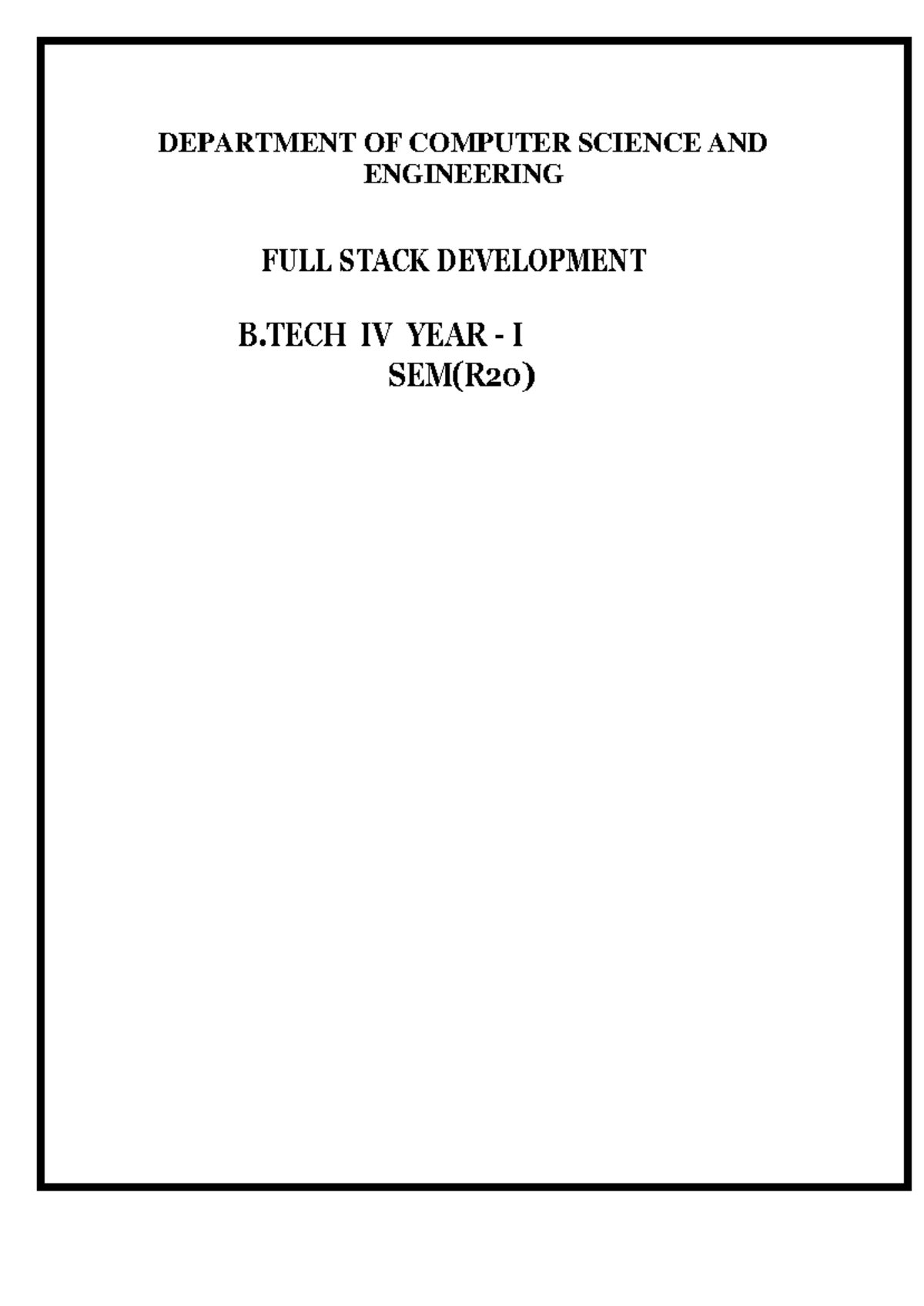 FSD R20 Unit I - Web Development Basics and HTML Overview - Studocu