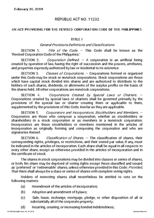 SEC Memorandum Circular No. 9 Series of 2019 - Securities and Exchange ...