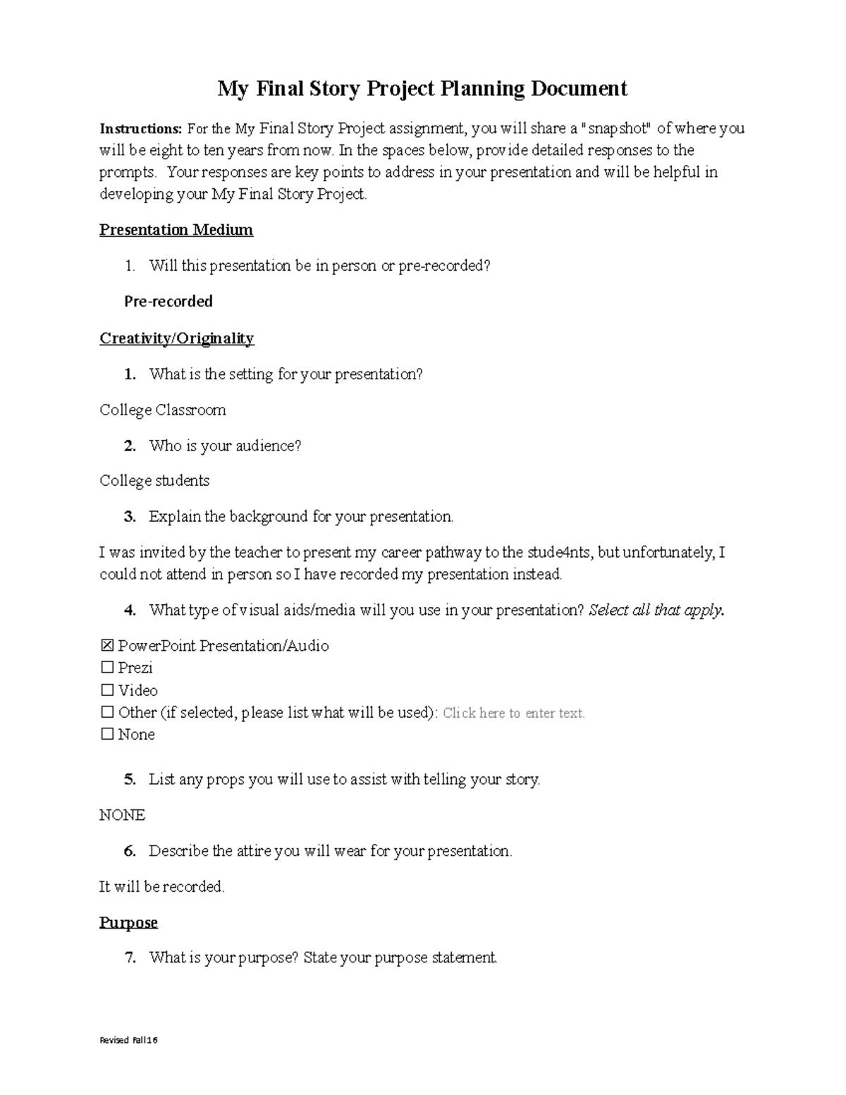 Final Final Story Project Planning Doc - My Final Story Project ...