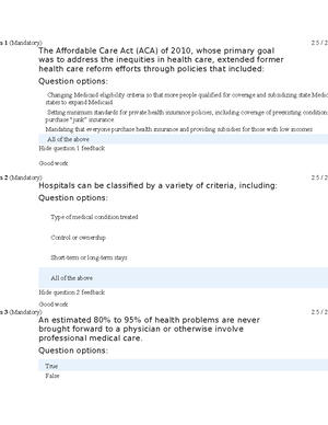 3-1 Chapter Seven Quiz Healthcare System Performance - (Mandatory) 3 / ...