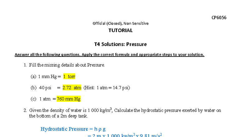 T4 Solution - CP Official (Closed), Non Sensitive TUTORIAL 1 T4 ...