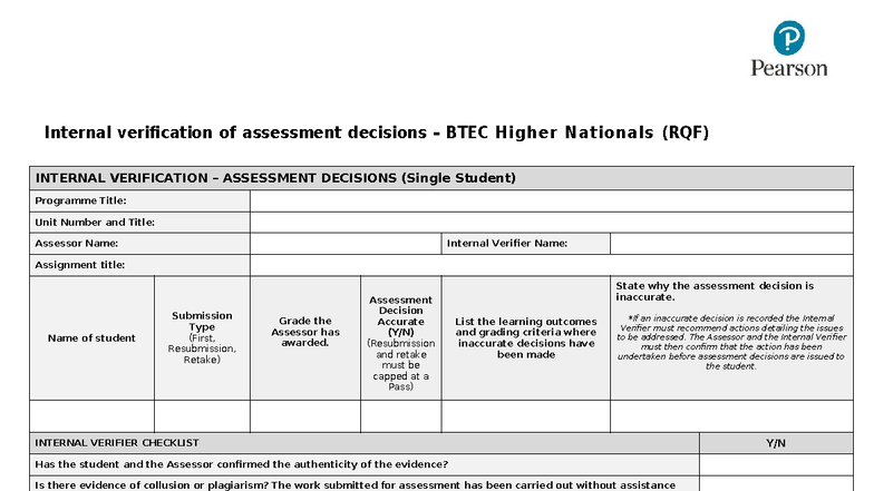 BTEC Higher Nationals Unit 02: Networking Internal Verification Template - Studocu