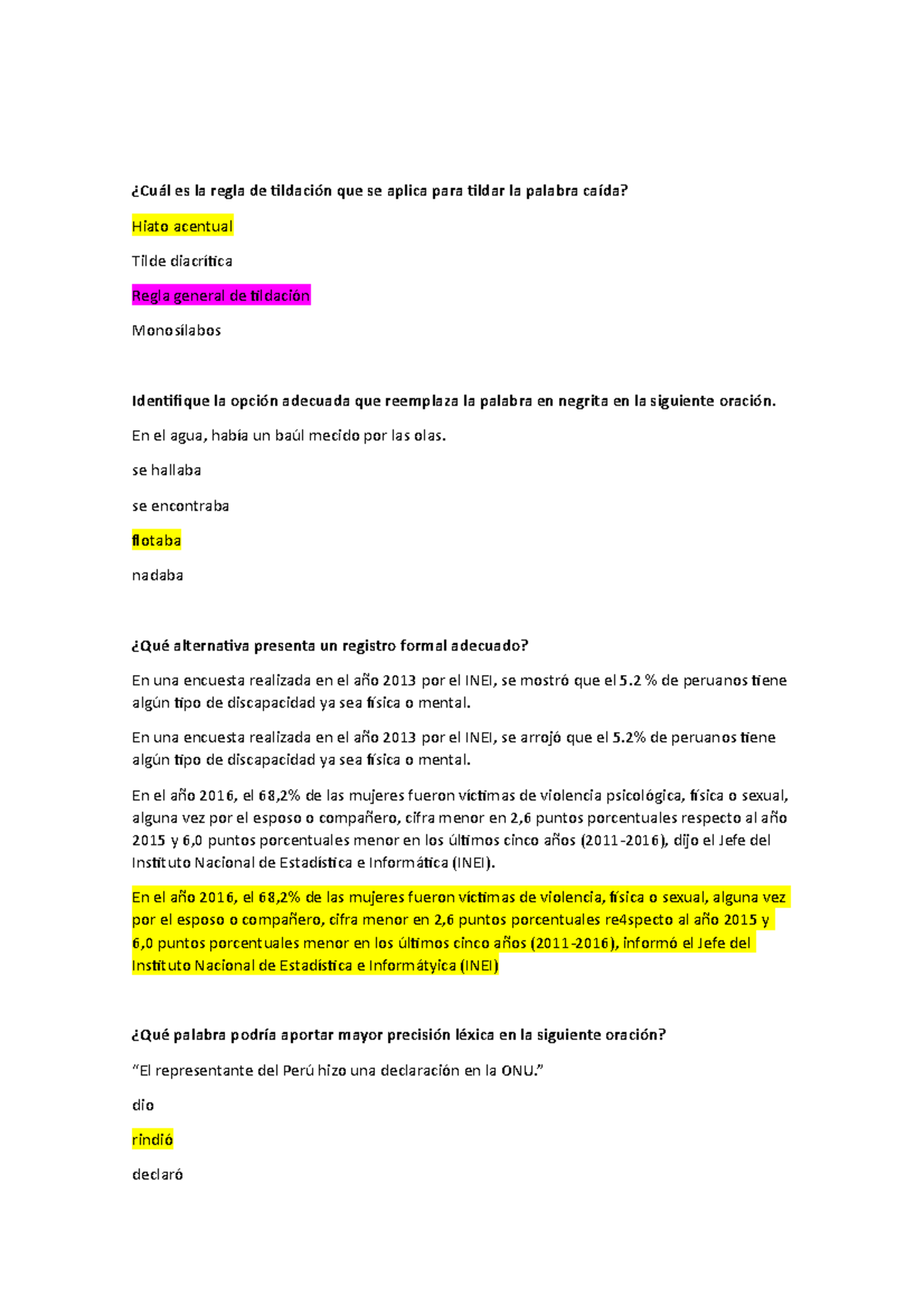 Cuestionario 7 CPLP - ¿Cuál es la regla de tildación que se aplica para ...