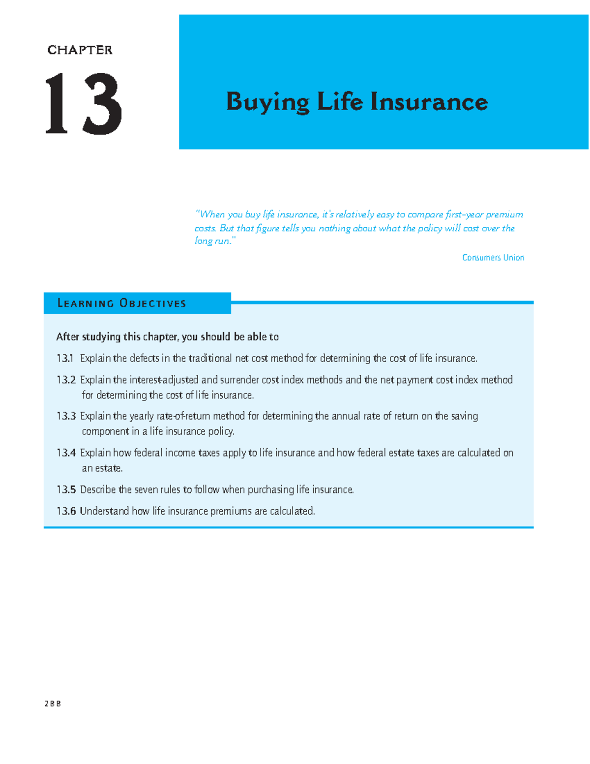 C13 Buying Life Insurance: Key Concepts and Cost Analysis - Studocu