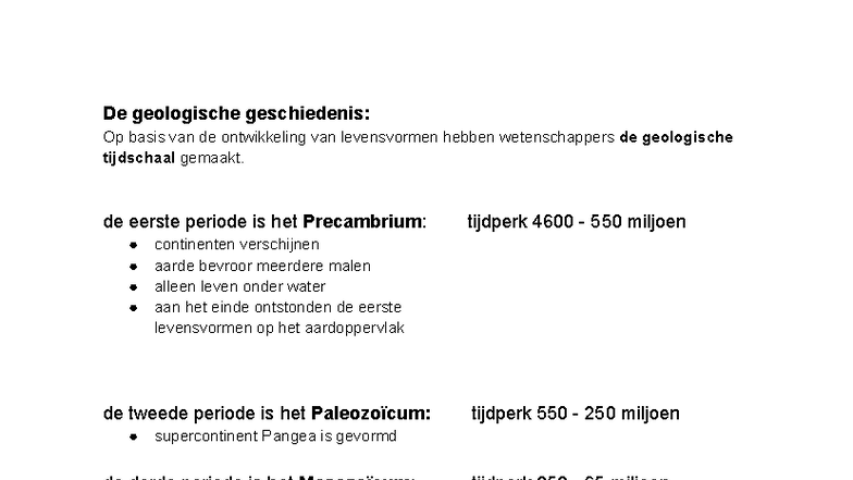 Geologische Geschiedenis en Delfstoffen: Ak H2 Aantekeningen - Studeersnel