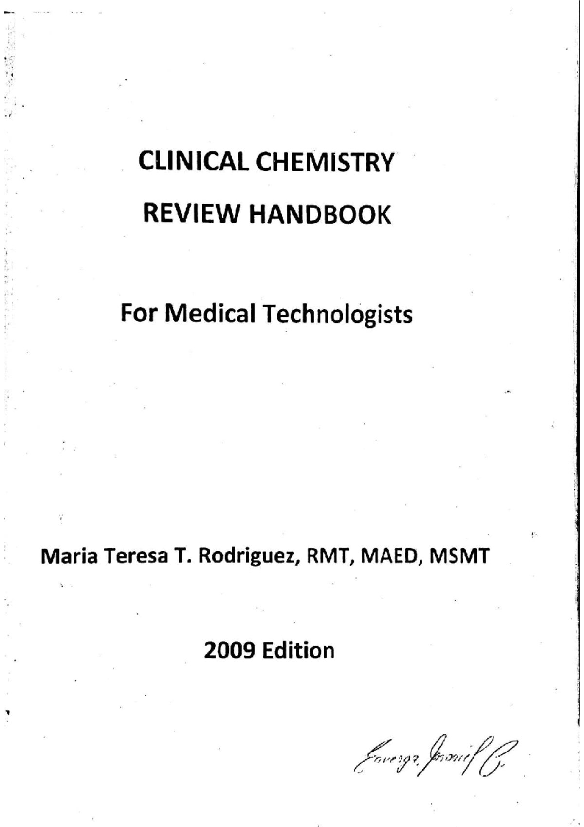 (2009 ) Clinical Chemistry Revie - Rodriguez - C LI N I CA L C H EM IST RY R EV I EW H A N D B O ...