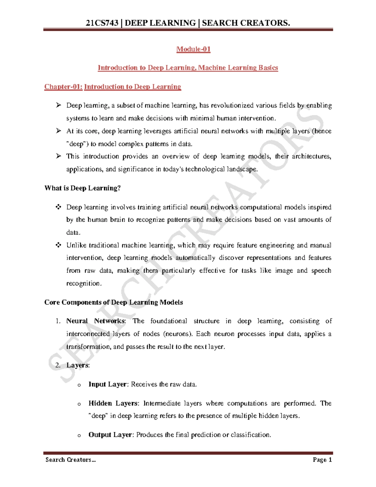 Deep Learning Module-02 Search Creators - Module- 02 Feedforward Networks and Deep Learning ...