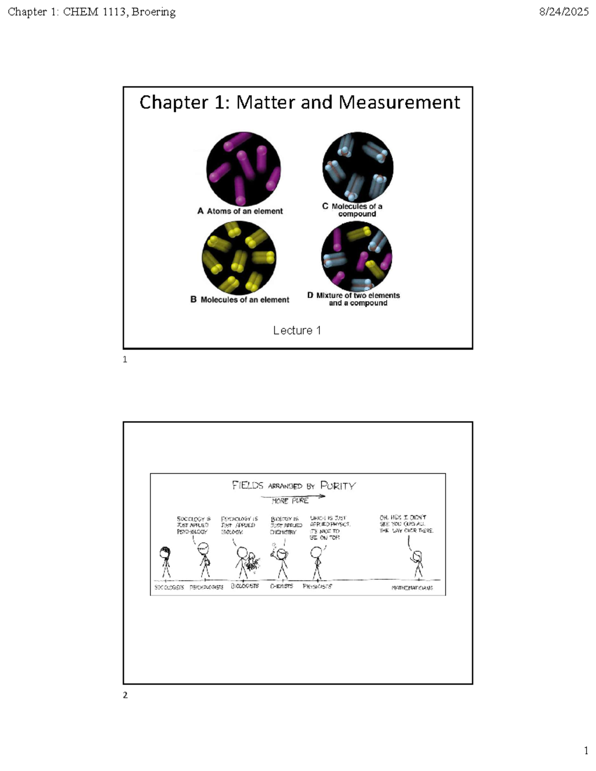 Chapter 1: Matter, Measurement & Significant Figures in CHEM 1113 - Studocu