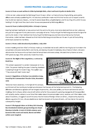 Modern History Past HSC Exam Questions and Sample Answers - Modern ...