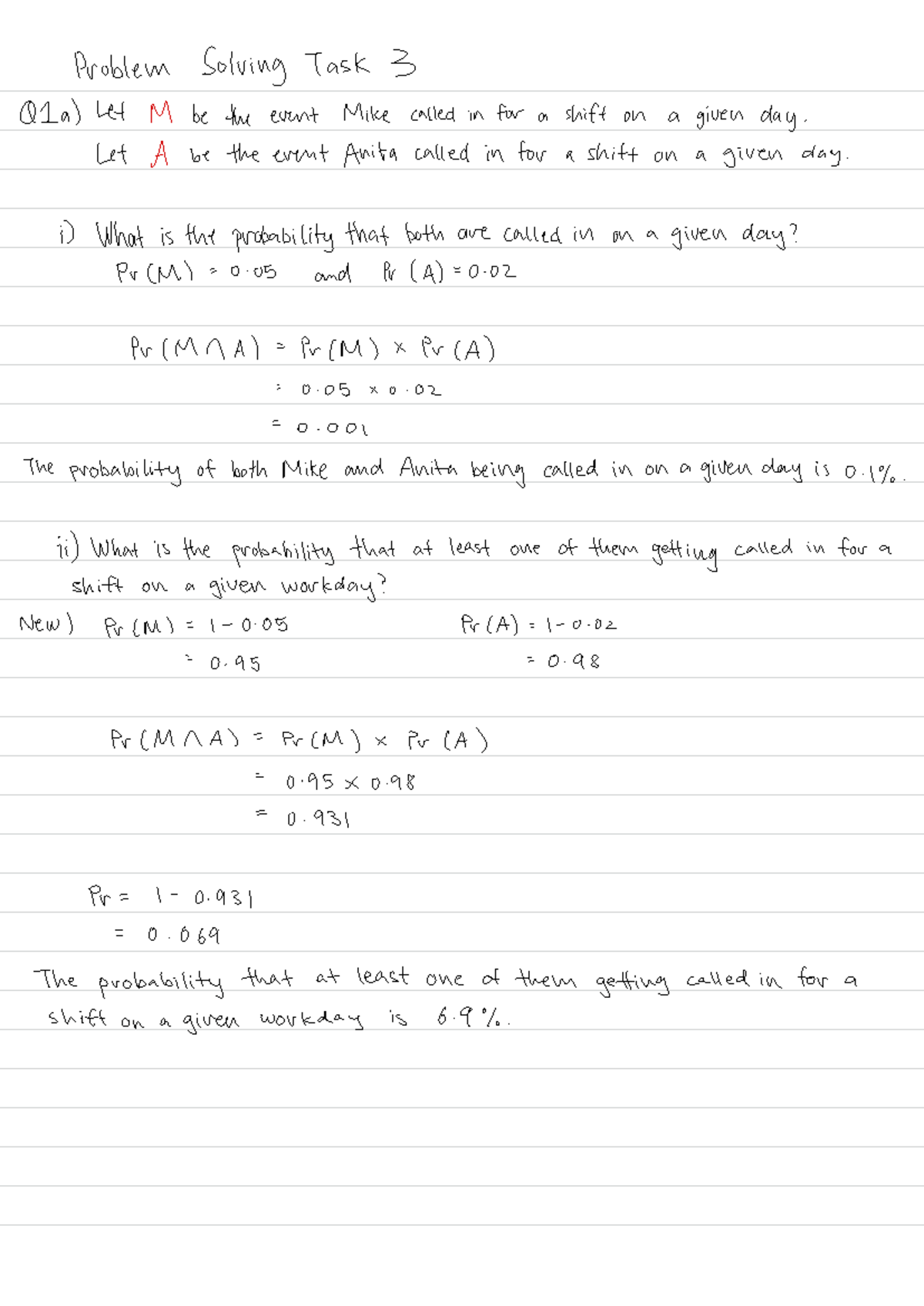 MXB100 Problem Solving: Task 3 Probability and Matrix Analysis - Studocu