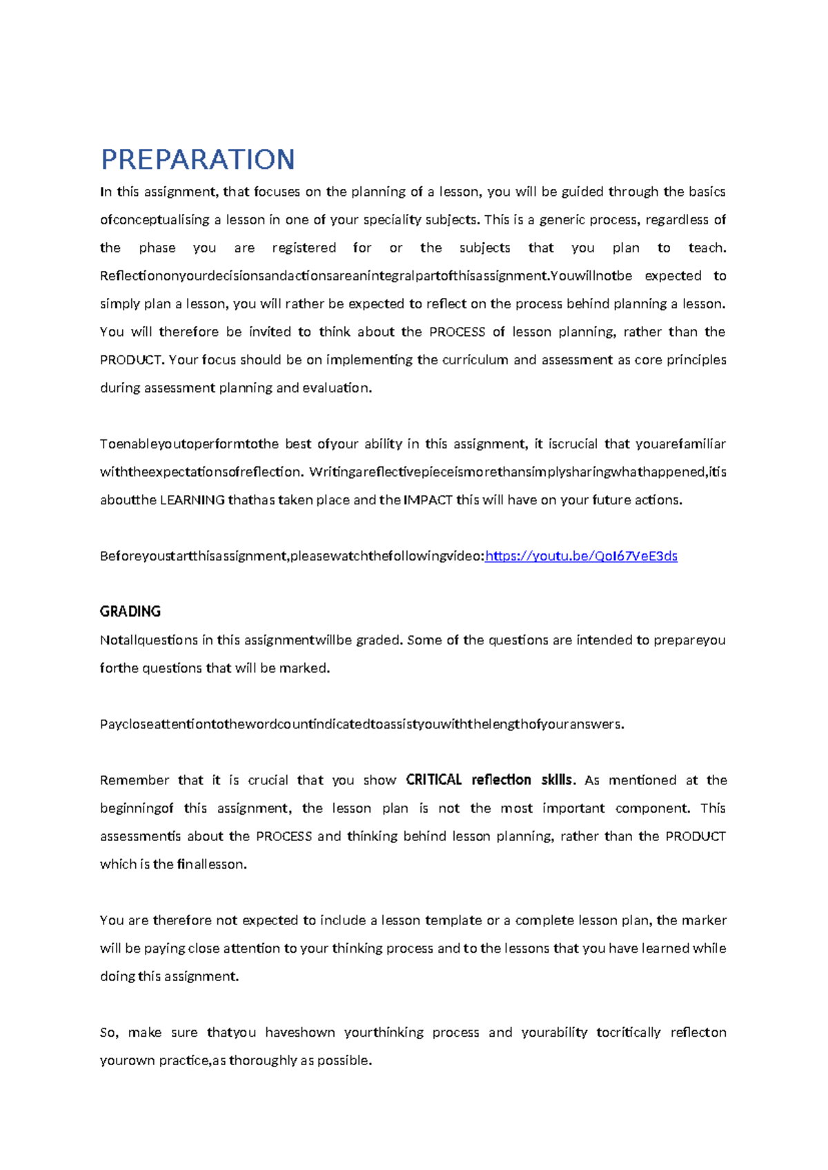 EDCC414 Lesson Planning: Reflective Process and Constructive Alignment ...