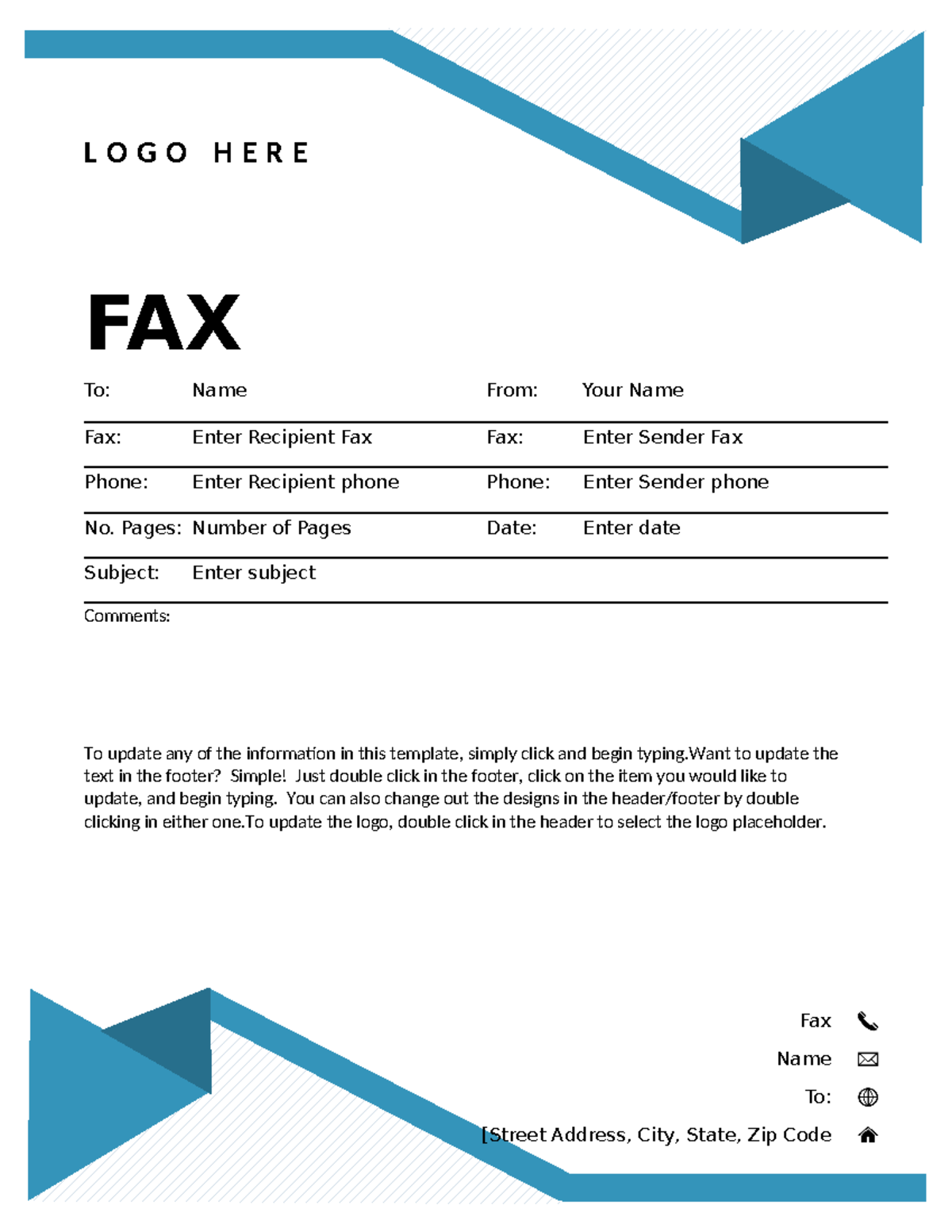 My Fax Cover - bài làm - FAX To: Name From: Your Name Fax: Enter ...
