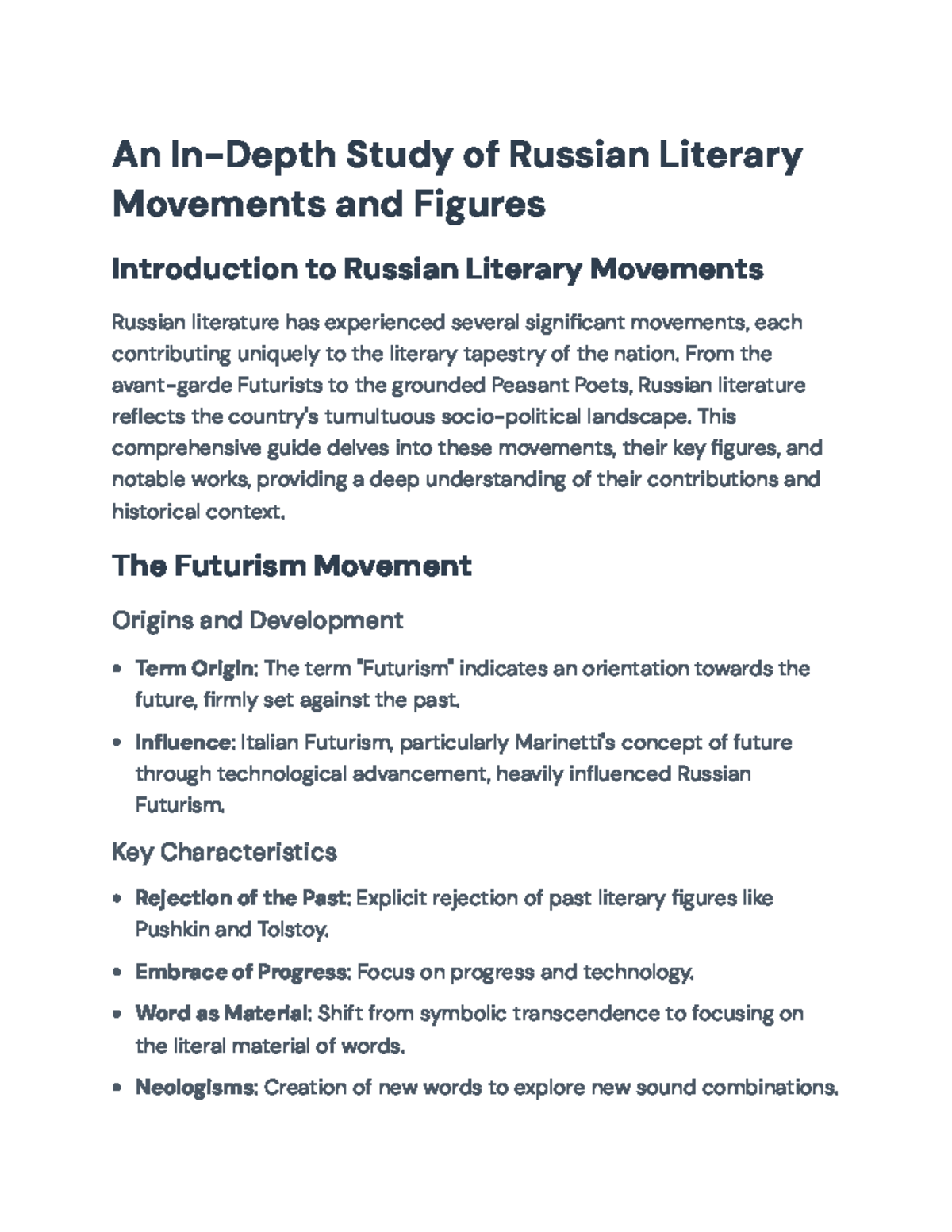 A Comprehensive Guide to Russian Literary Movements: Key Figures and ...