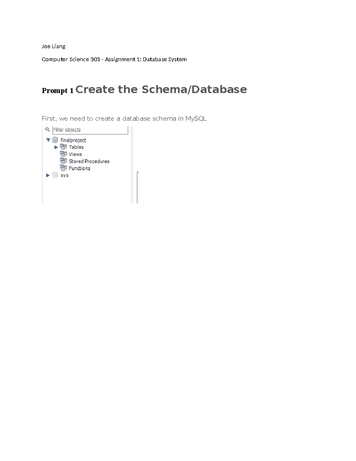 CS303 - Assignment 1: MySQL Database Schema and Management Tasks - Studocu