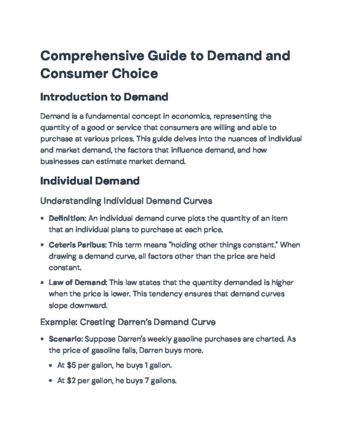 Comprehensive Guide to Demand & Consumer Choice in Economics ...