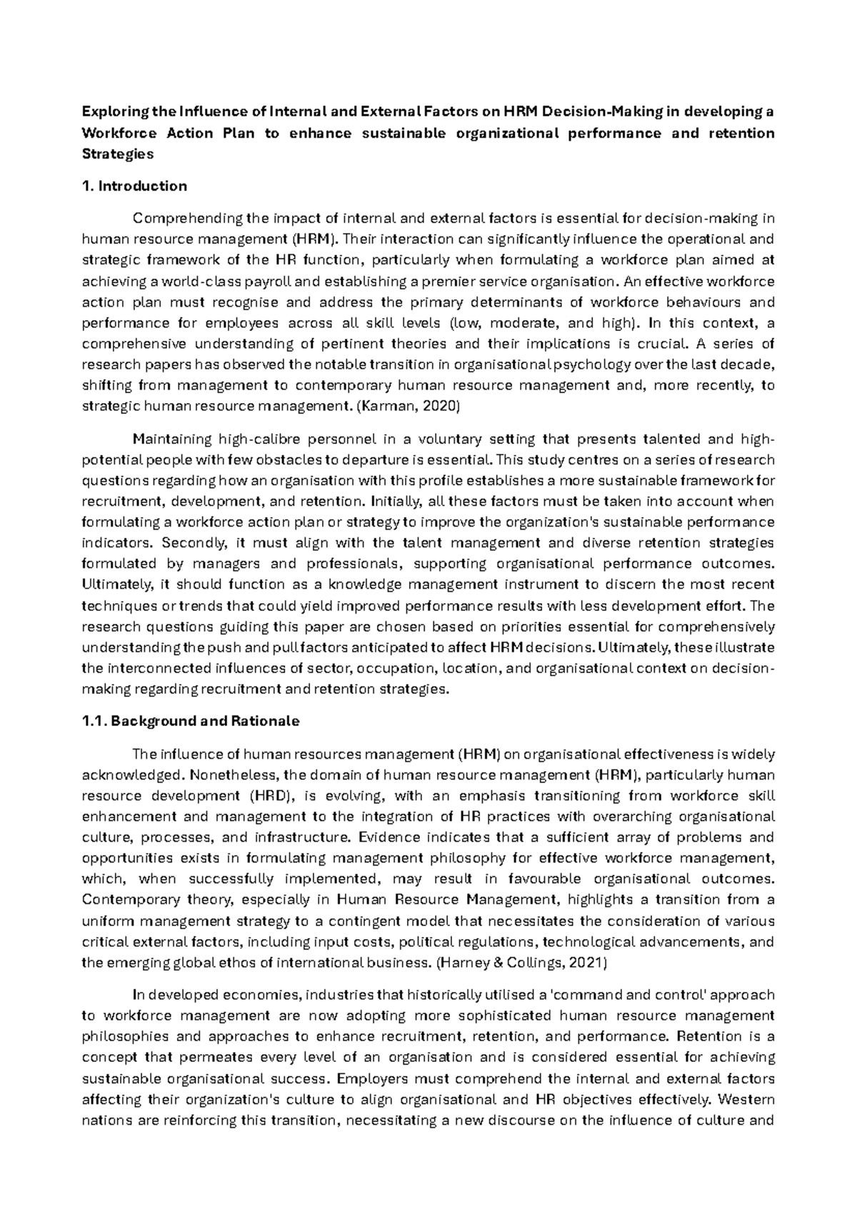 MHR 2023: Internal & External Factors in HRM Decision-Making - Studocu